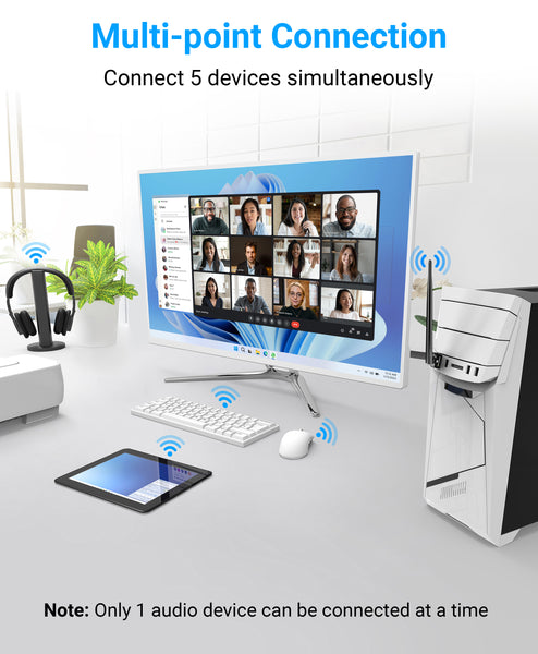 Kinivo USB Bluetooth Adapter for PC BTD-LR-530 (BT 5.3, Long Range Wir