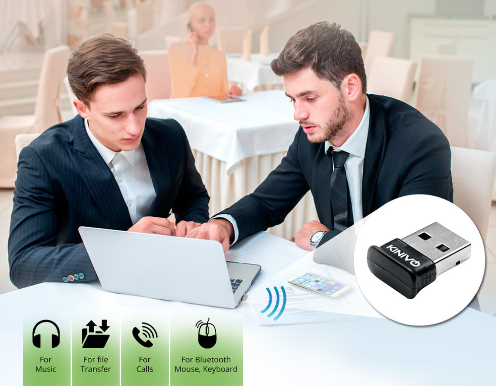 Kinivo BTD-400 Bluetooth 4.0 Low Energy USB Adapter - Works With Windo